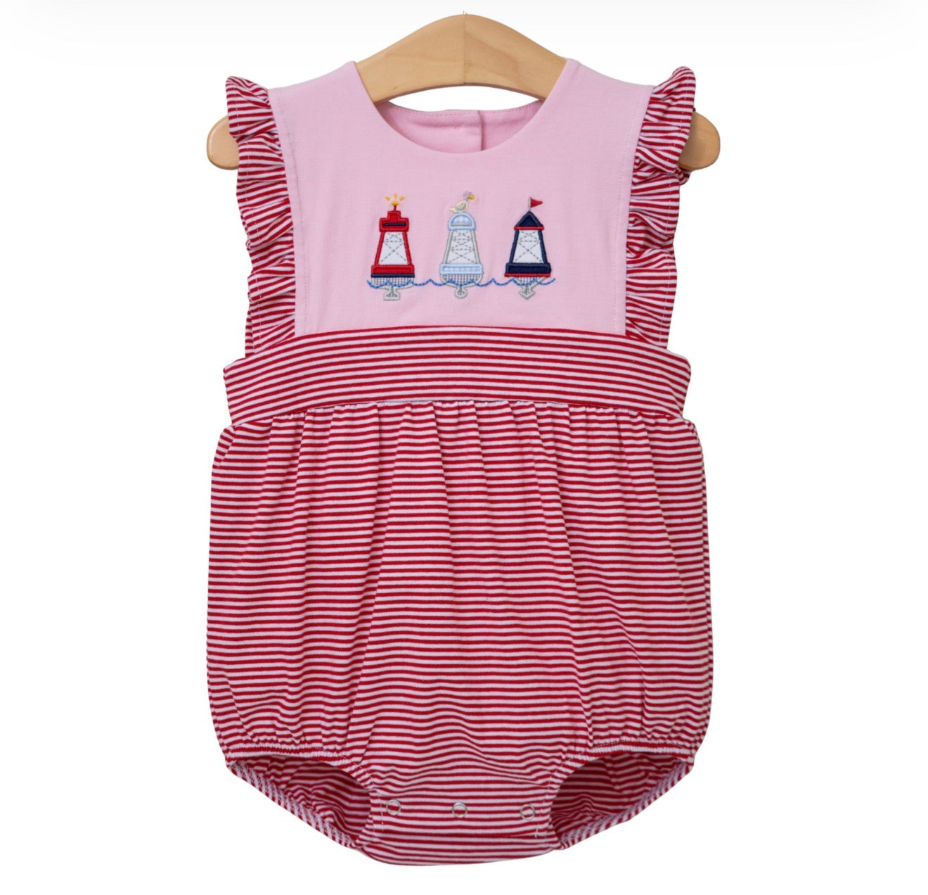 Red, White, and Buoy Sophia Bubble – Proper Peach Monograms