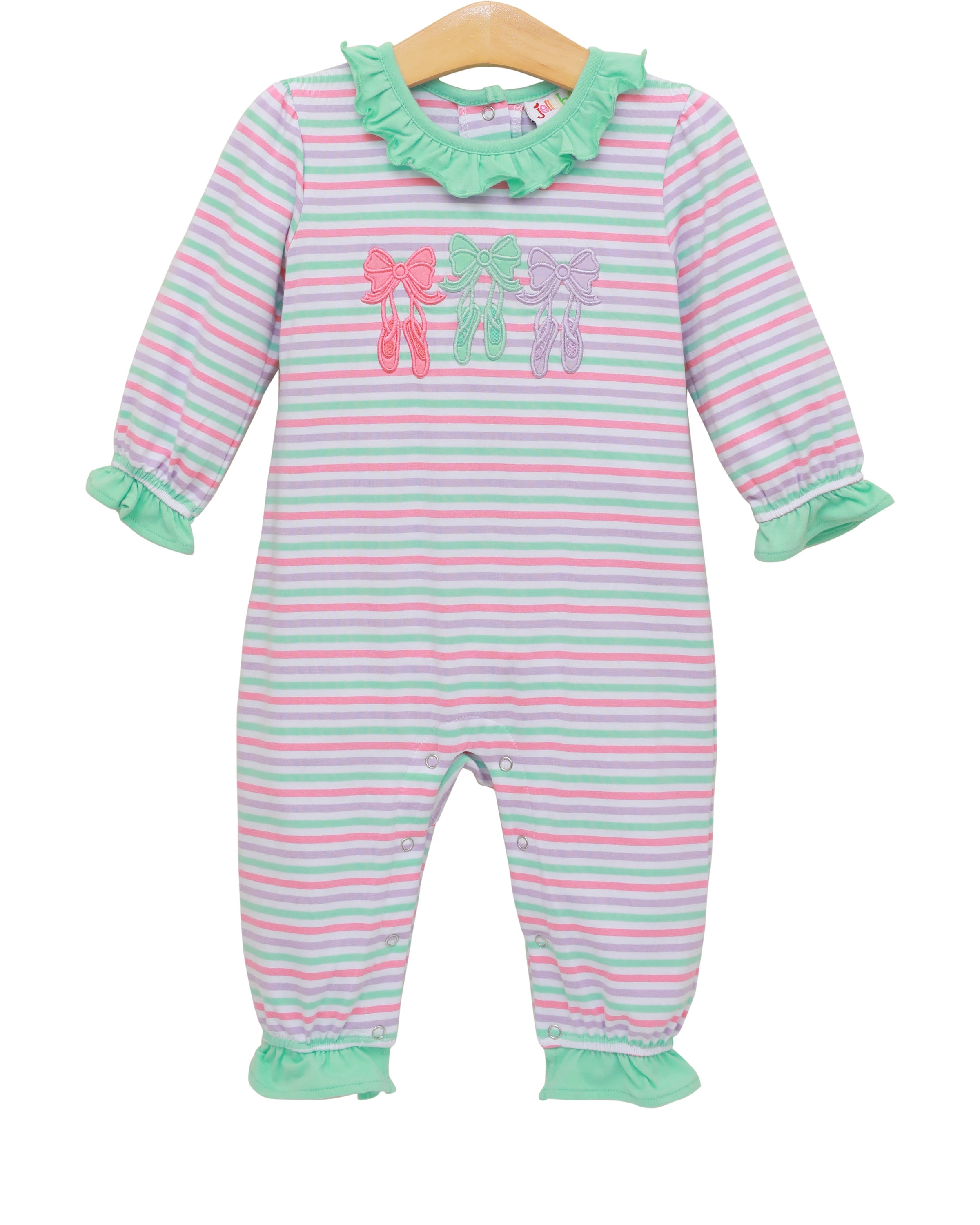 Bows & Ballet Ruffle Romper – Proper Peach Monograms