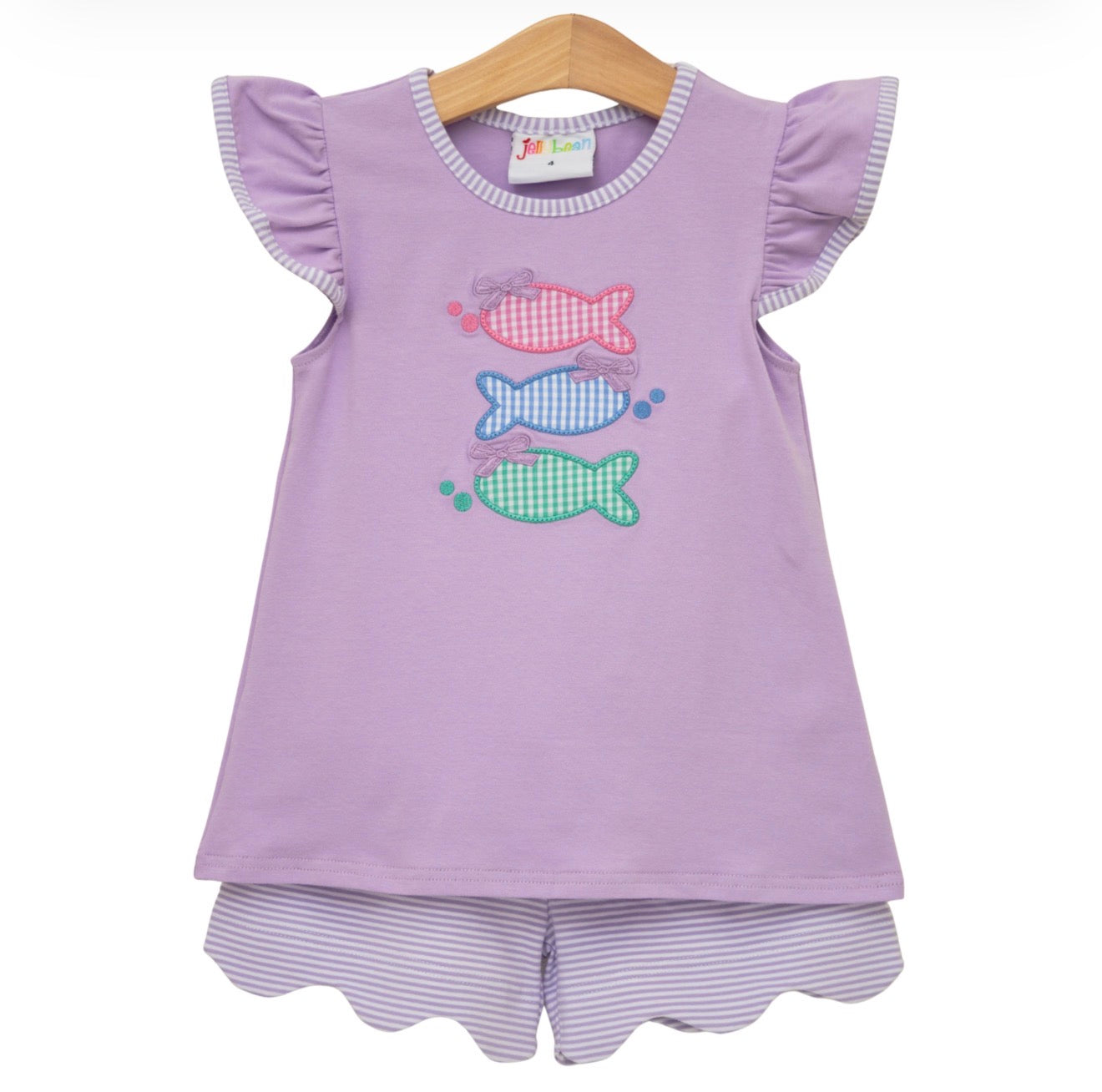 One Fish Two Fish Scallop Short Set – Proper Peach Monograms