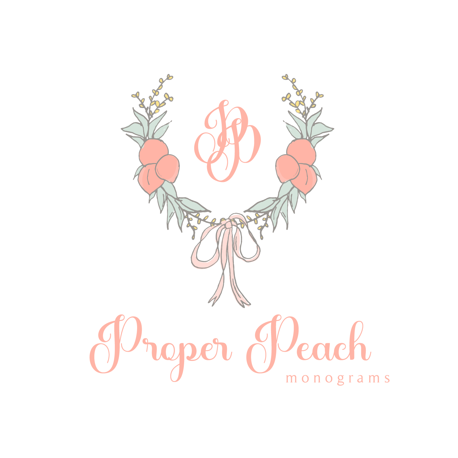 Proper Peach Monograms